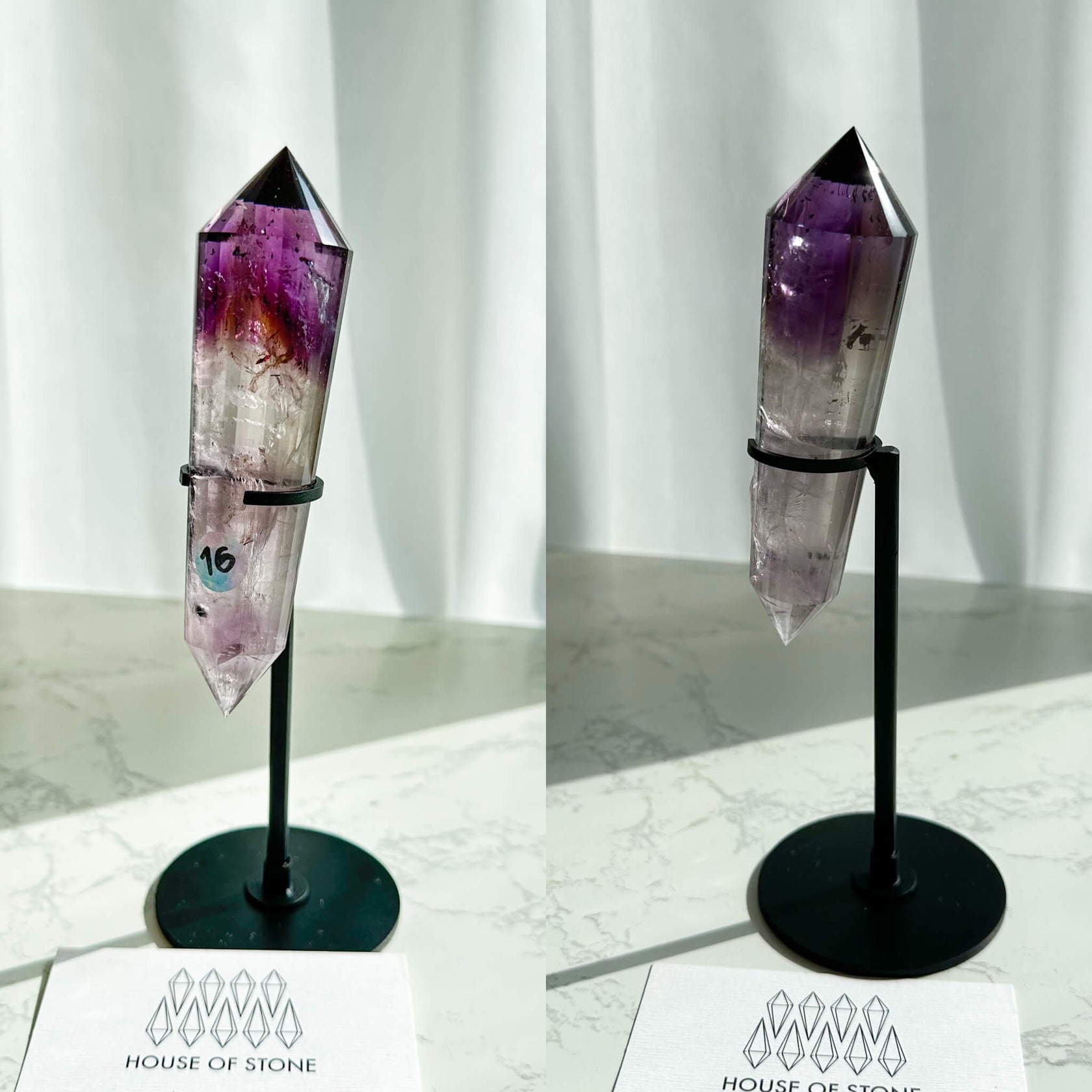 Natural Amethyst Vogel Crystal Double Point Wand/High Quality Amethyst ...