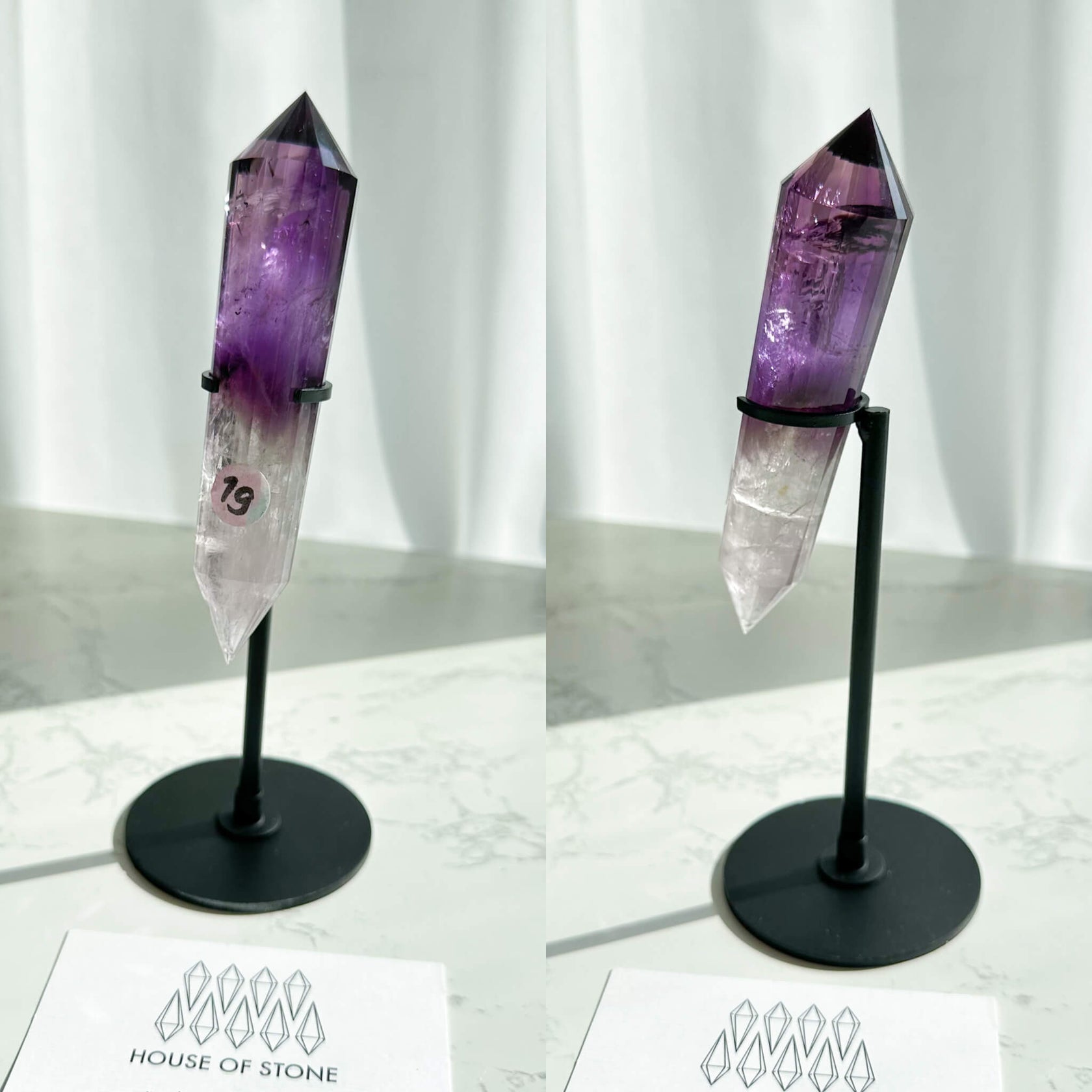 Natural Amethyst Vogel Crystal Double Point Wand/High Quality Amethyst ...