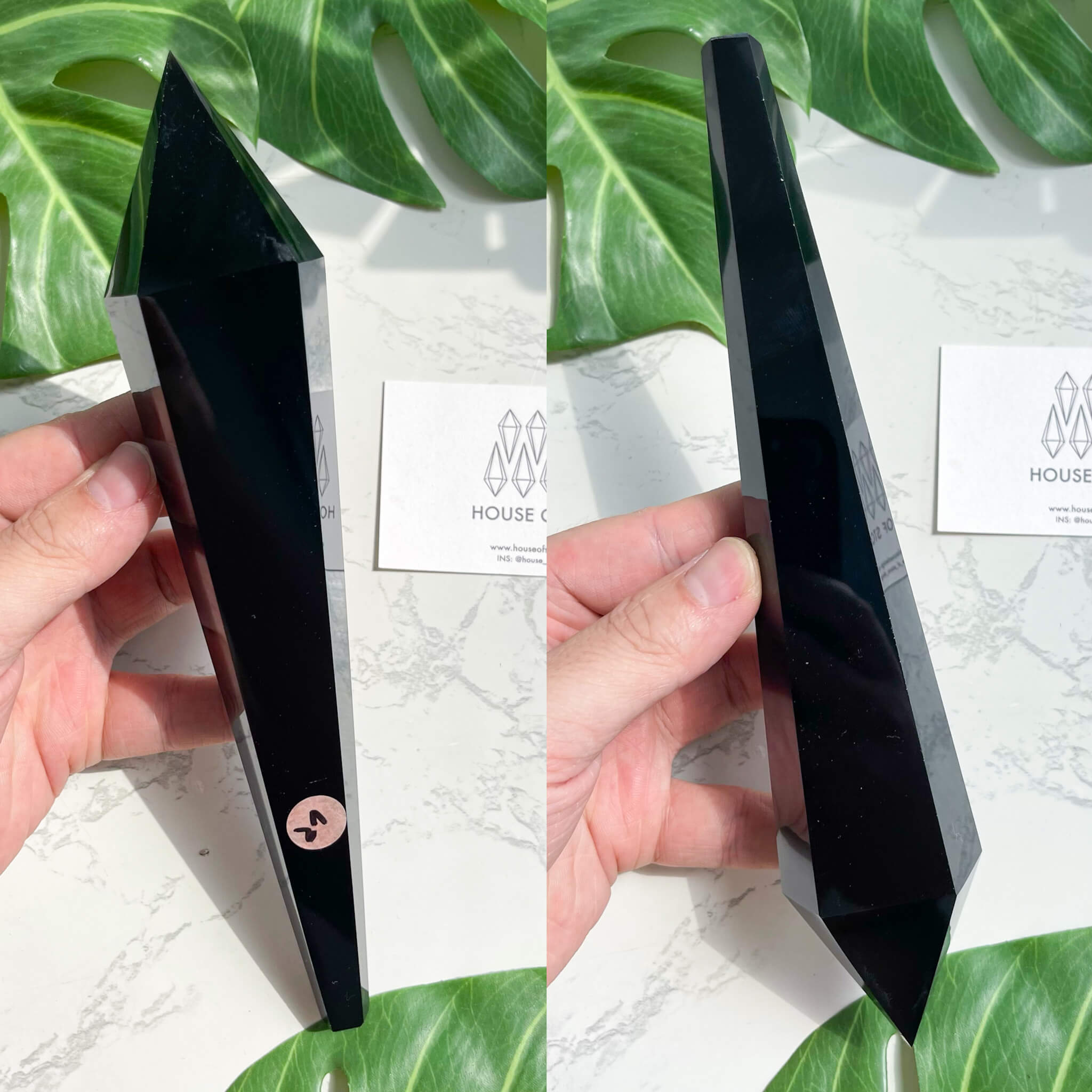 Natural Black Obsidian Wand/High Quality Black Obsidian Point Wand/Cry ...