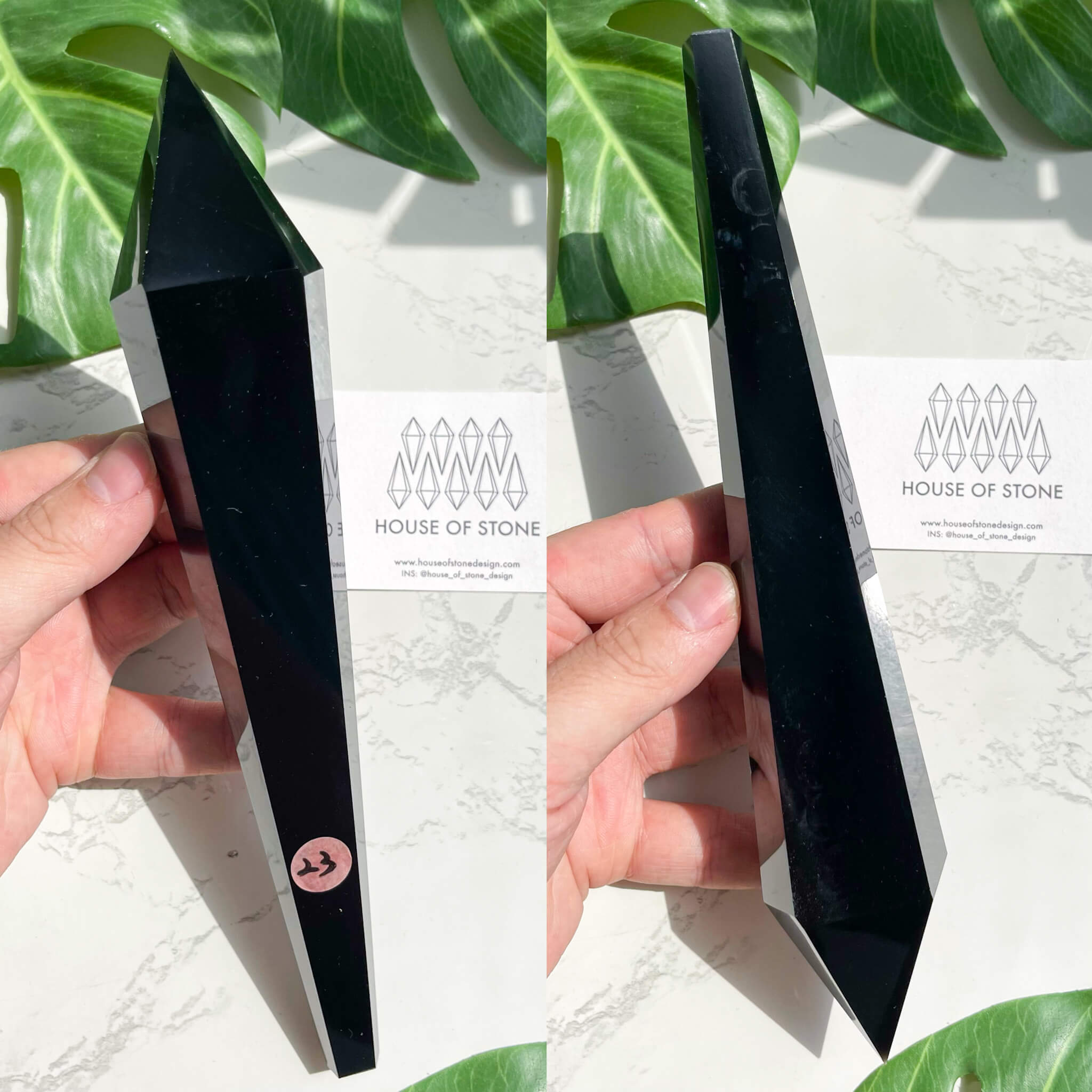 Natural Black Obsidian Wand/High Quality Black Obsidian Point Wand/Cry ...