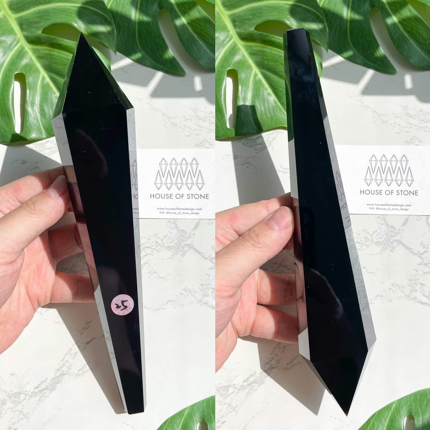 Natural Black Obsidian Wand/High Quality Black Obsidian Point Wand/Cry ...