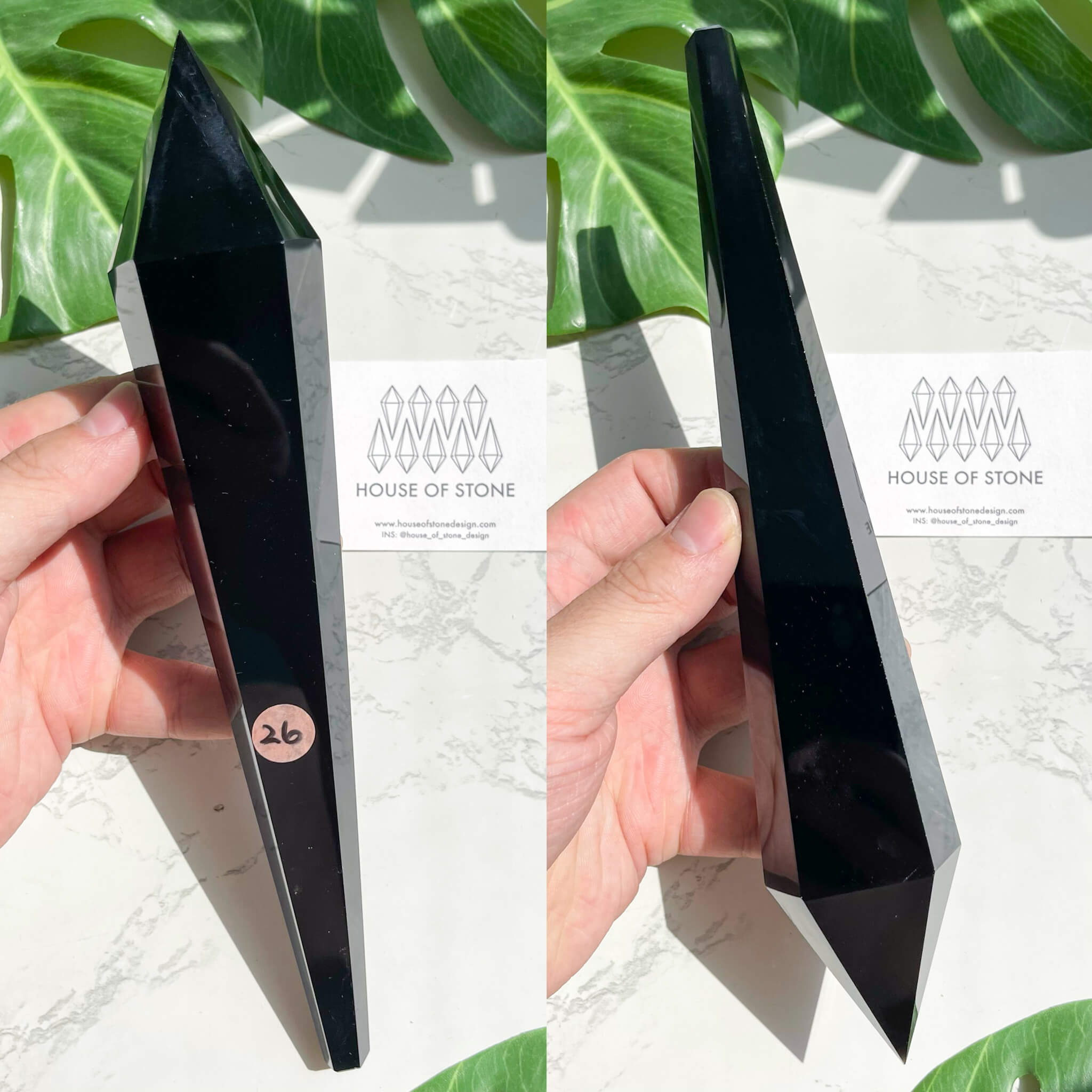 Natural Black Obsidian Wand/High Quality Black Obsidian Point Wand/Cry ...