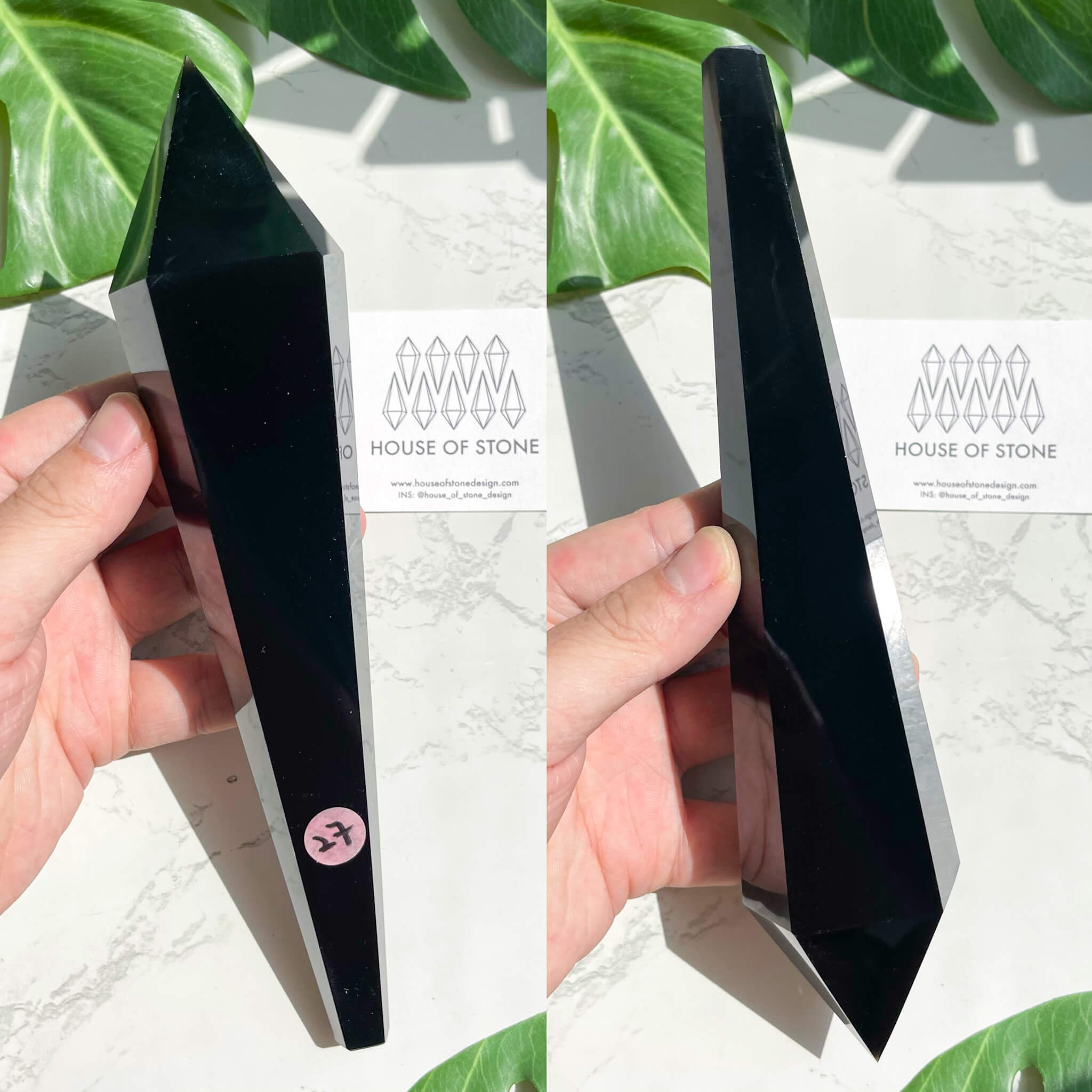 Natural Black Obsidian Wand/High Quality Black Obsidian Point Wand/Cry ...