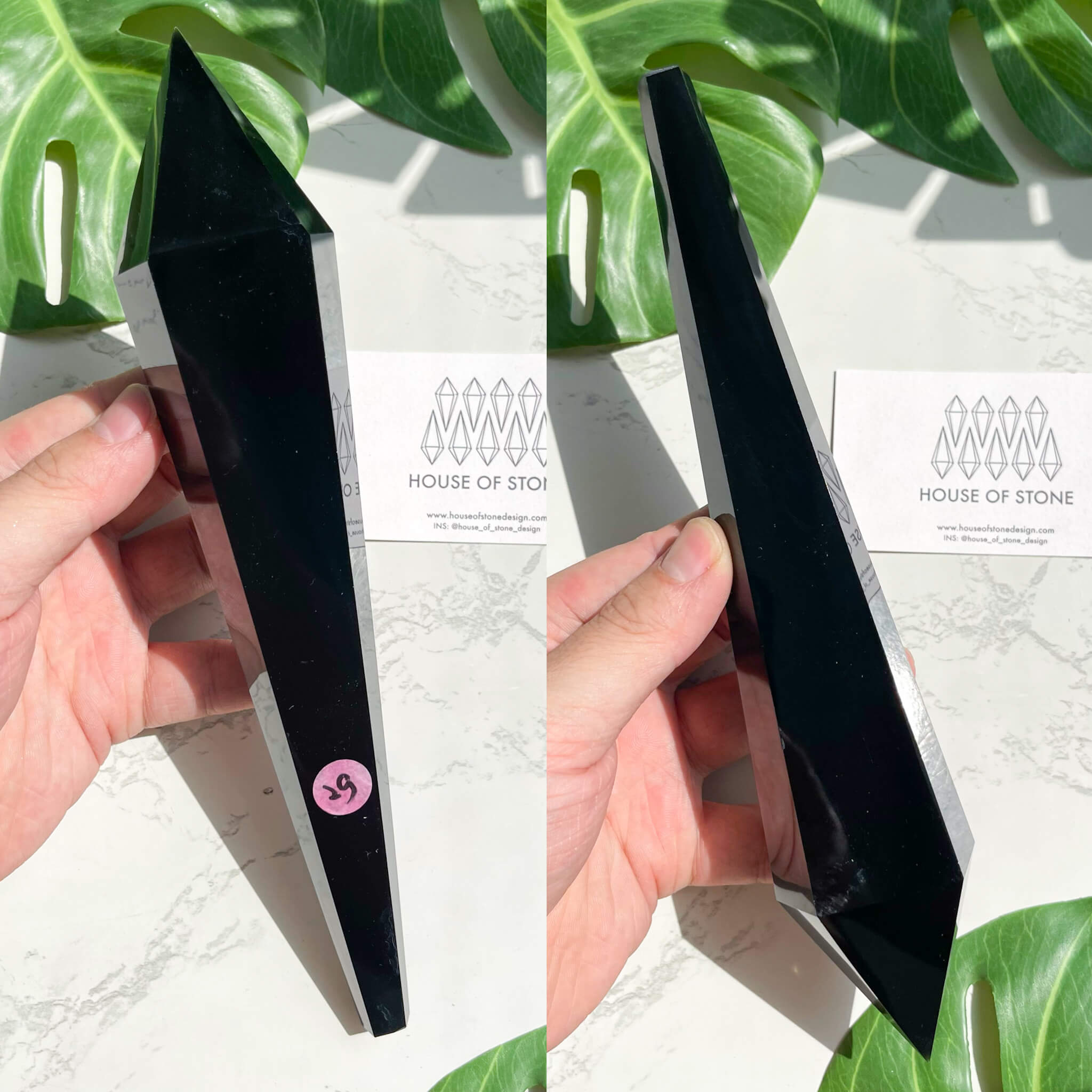 Natural Black Obsidian Wand/High Quality Black Obsidian Point Wand/Cry ...