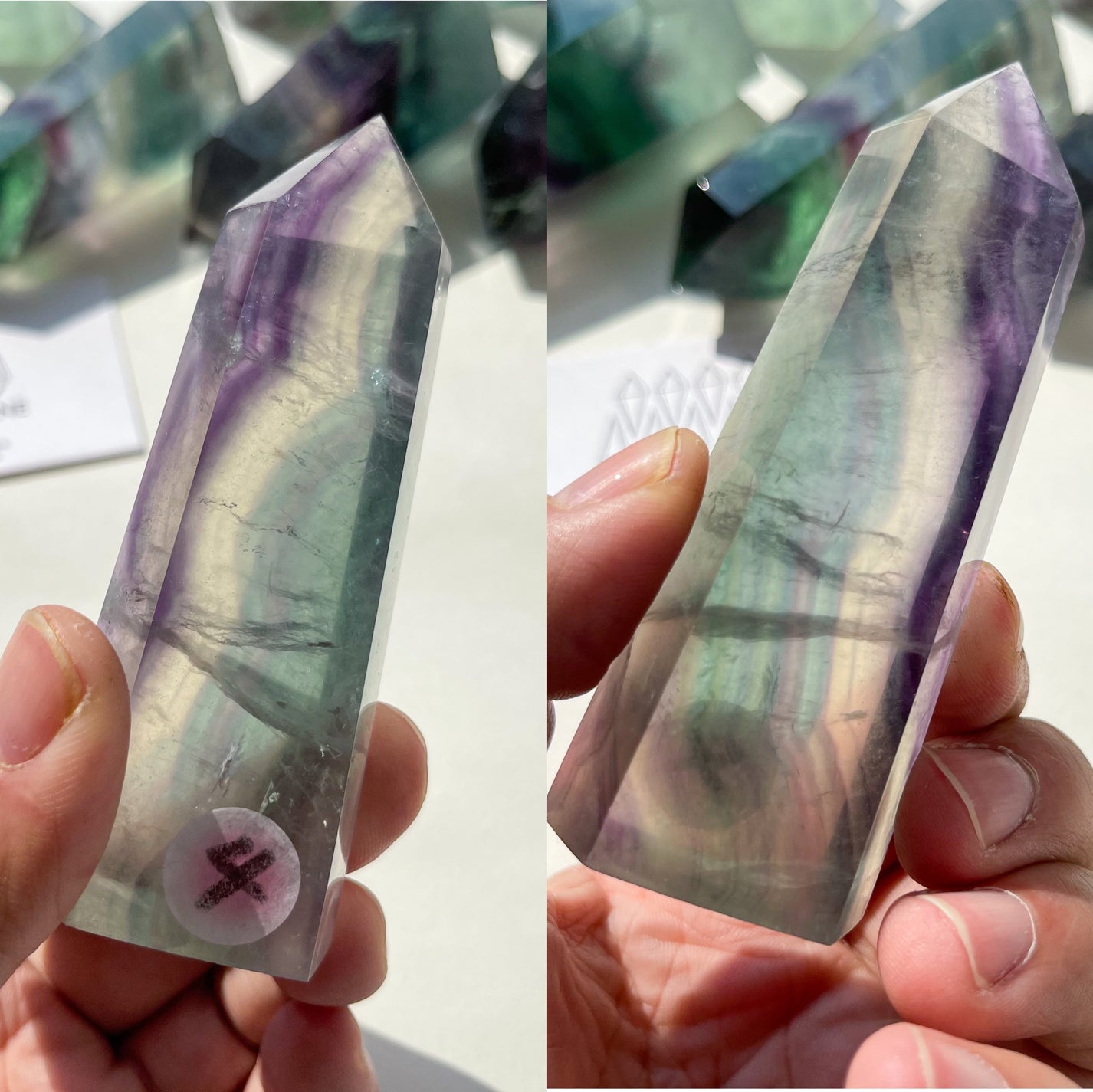 Rainbow Fluorite Crystal Point Tower/High Quality Rainbow Fluorite Tow ...